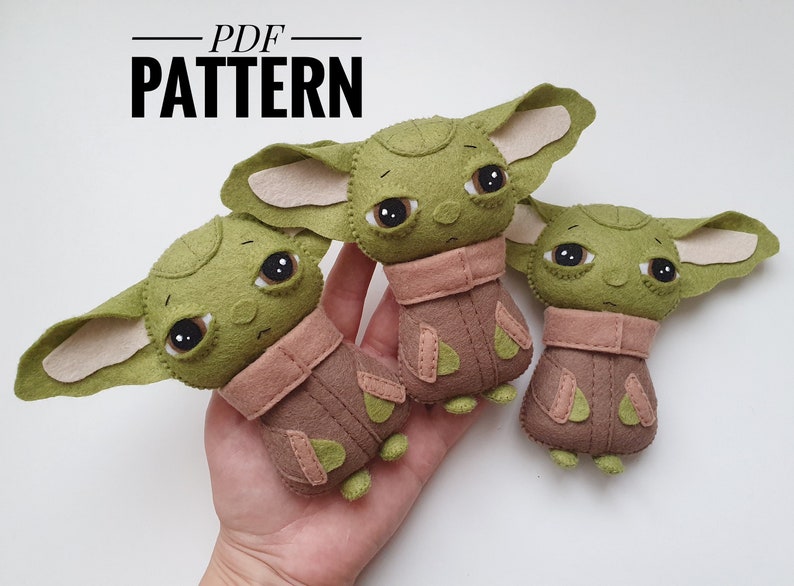 Baby Yoda Felt Pattern/ Mandalorian PDF Pattern - Etsy