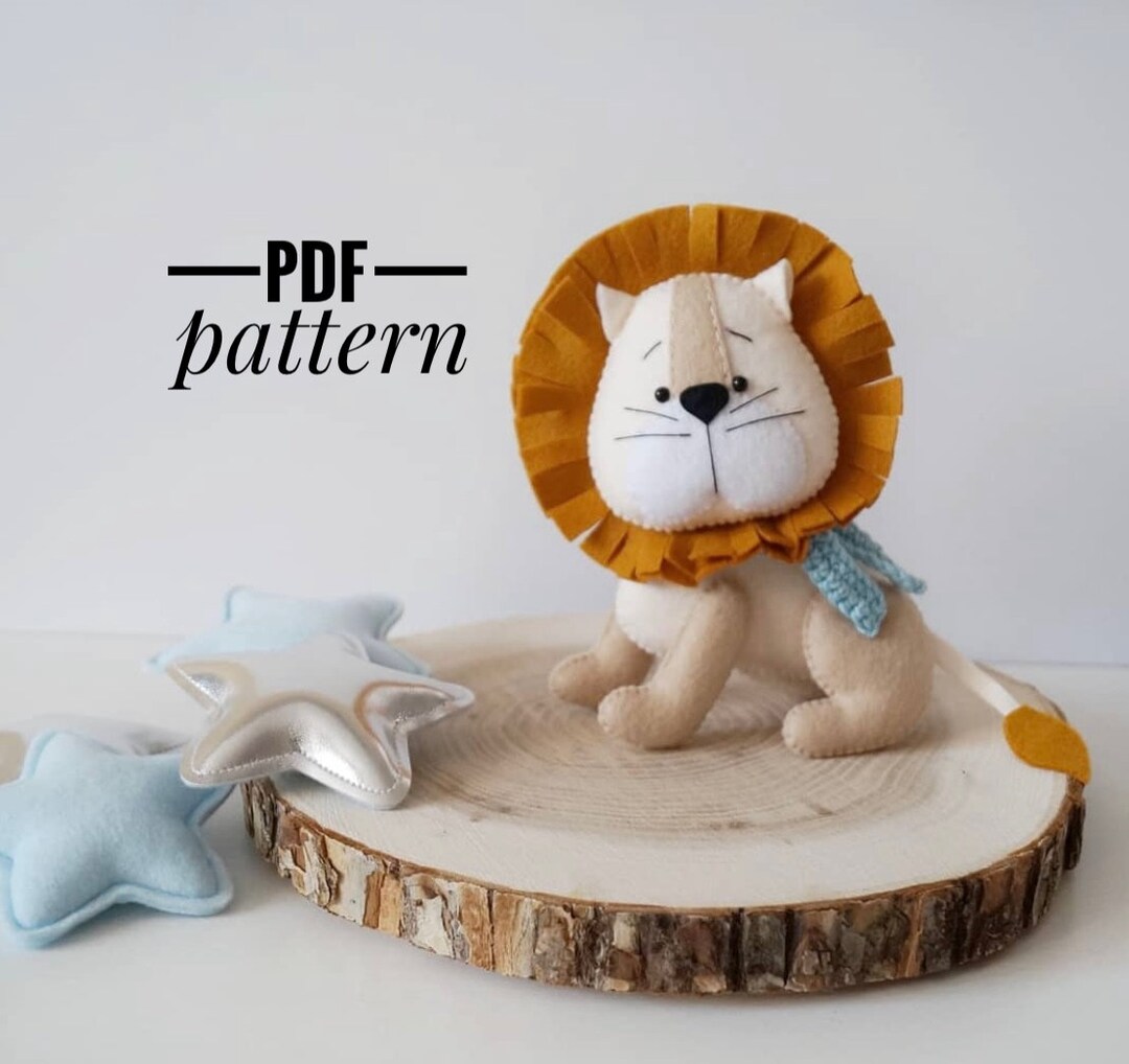 Lion Felt Pattern / Safari Animal Pattern - Etsy