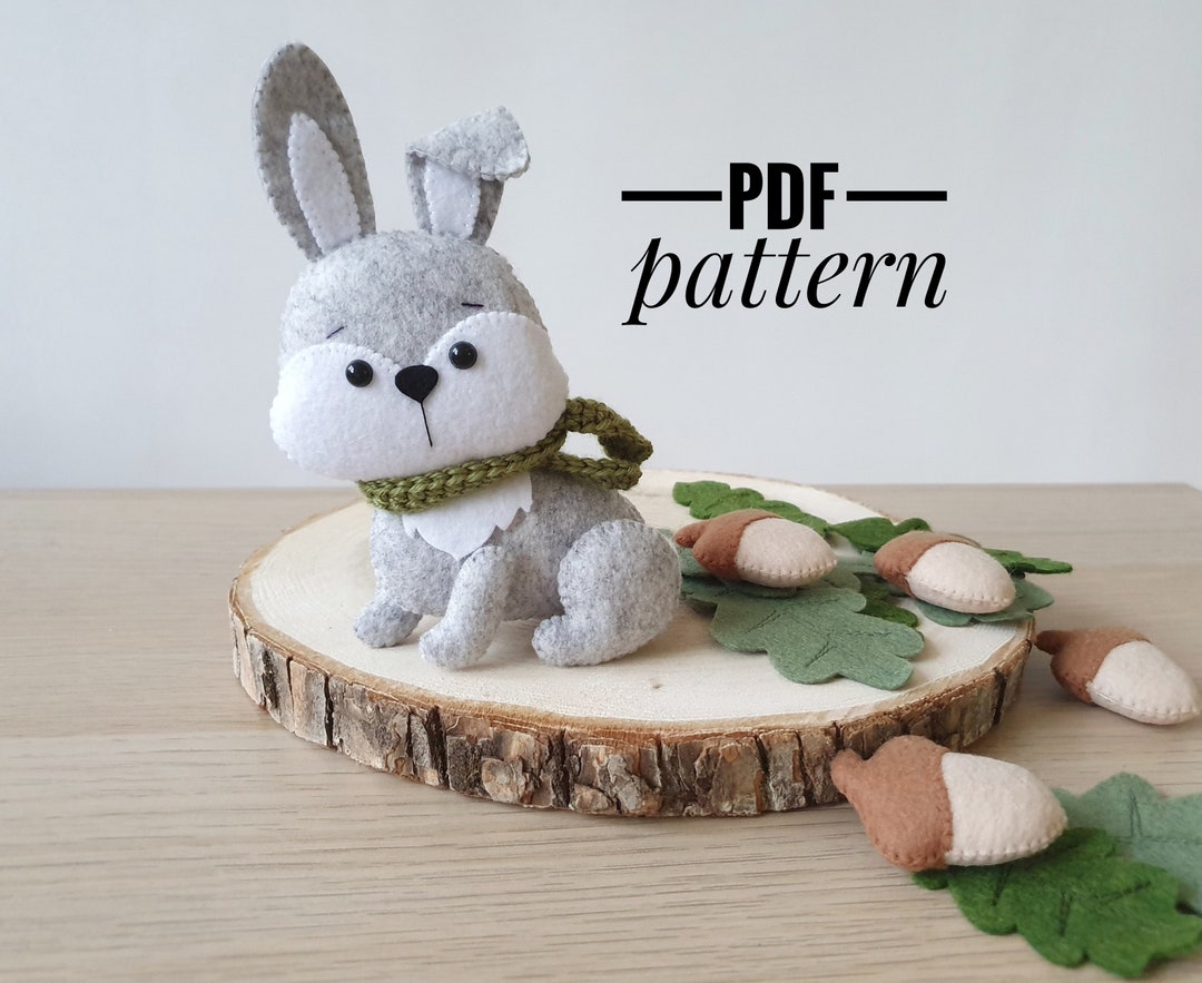 Bunny Felt Pattern/ Rabbit PDF Pattern - Etsy