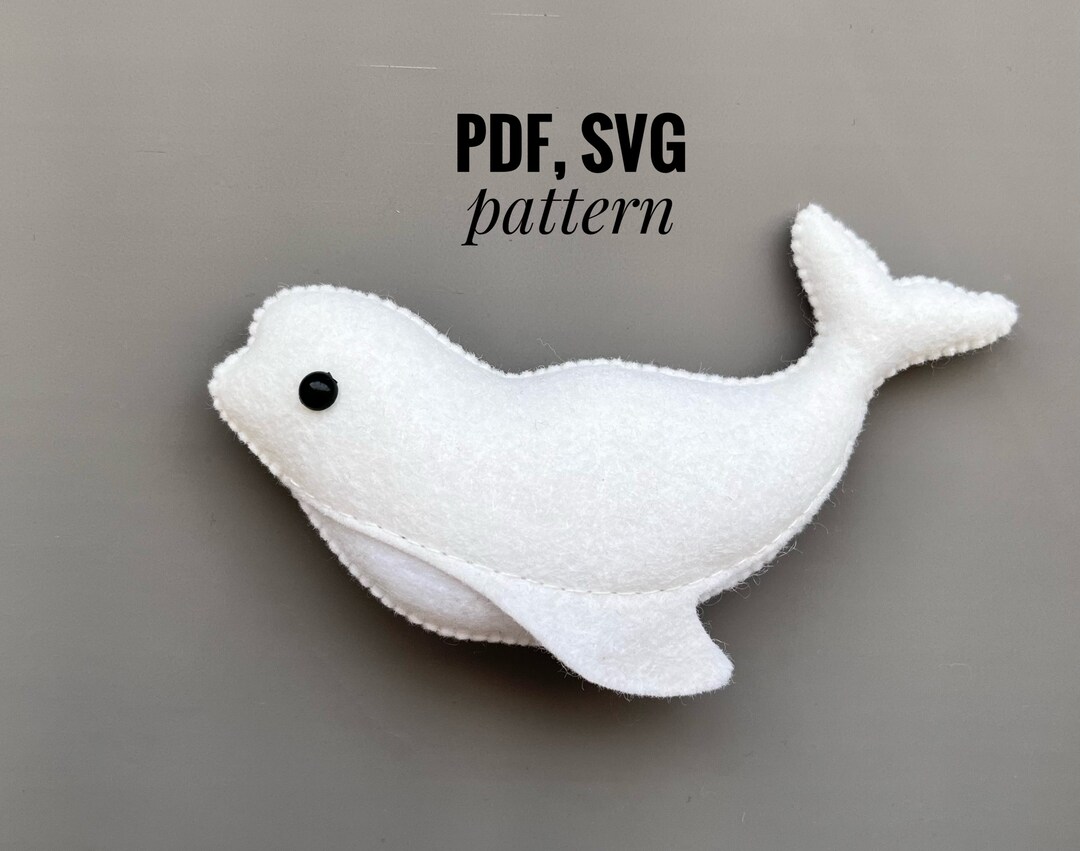 Beluga Felt Pattern/ Arctic Animals PDF Pattern/ Polar Animals SVG ...