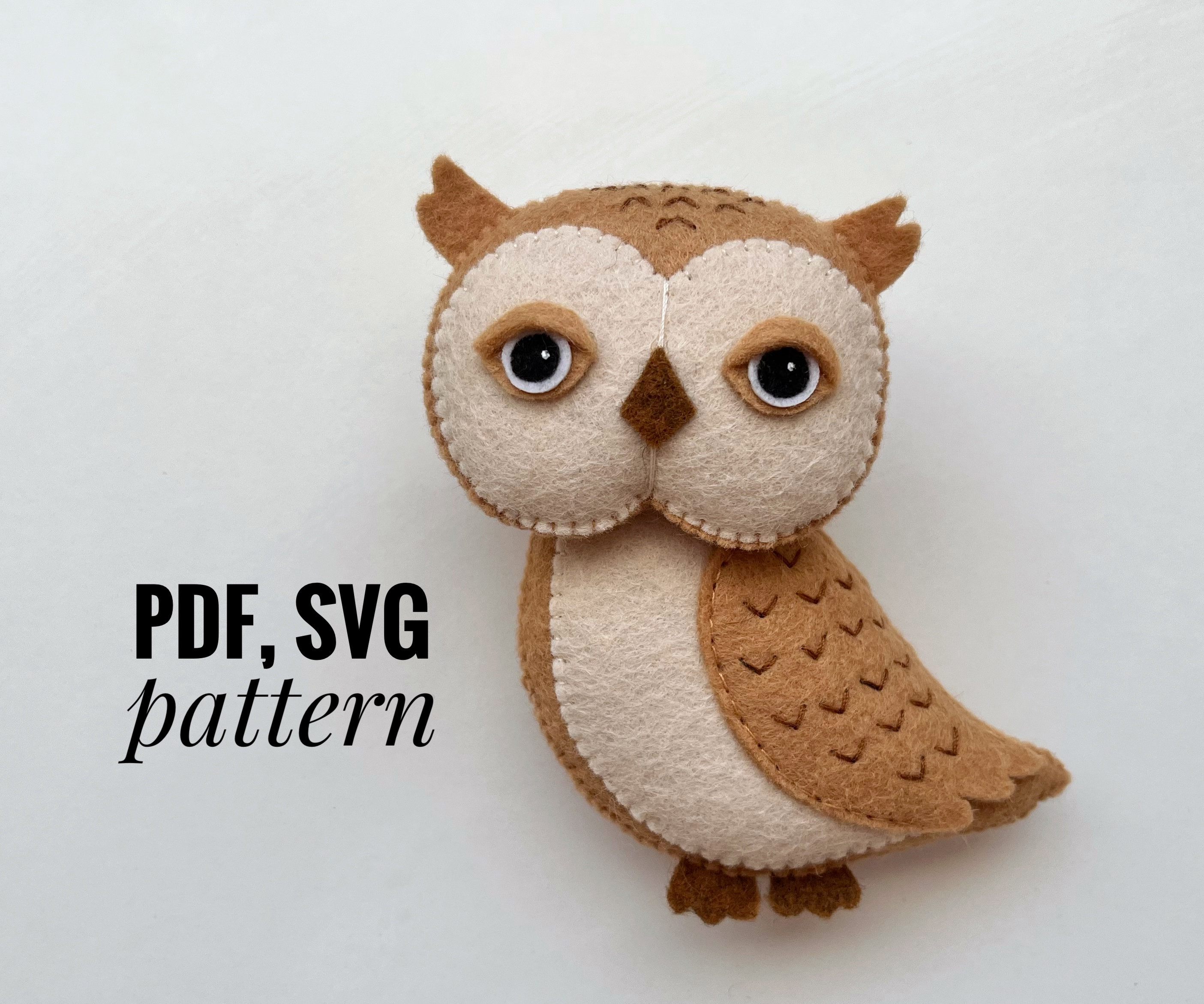 Owl Felt Pattern/ Forest Animals PDF Pattern/ Owl SVG Pattern - Etsy