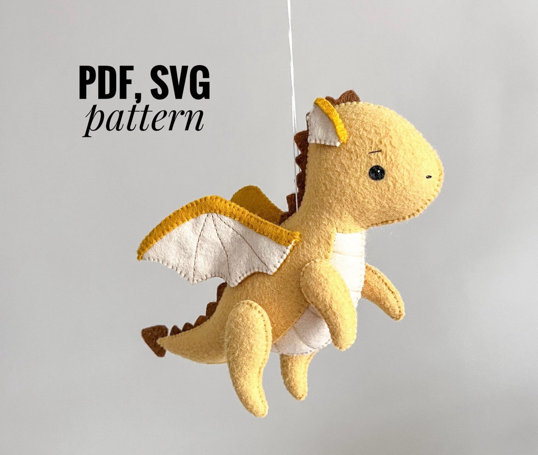 Dragon Felt Pattern/ Dragon Pdf Pattern/ Christmas Ornament Pattern - Etsy