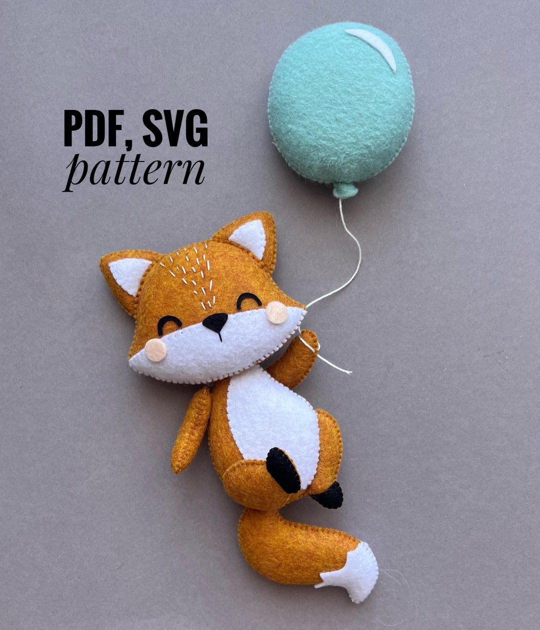 Fox Felt Pattern/ Woodlands Animals PDF SVG Pattern/ Fox Pdf Pattern - Etsy