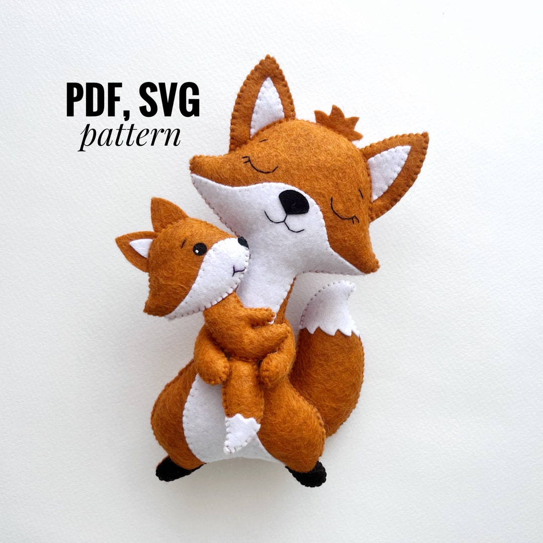 Fox Mom and Baby Felt Pattern/ Woodlands Animals PDF Pattern/ Fox Pdf ...