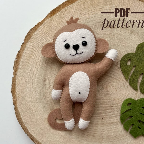 Felt Monkey - Etsy