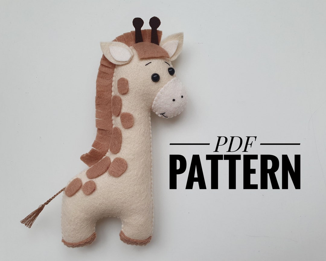 Giraffe Felt Pattern / Safari Animal Pattern - Etsy