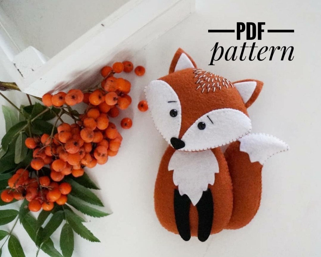Fox Felt Pattern/ Woodlands Animals PDF Pattern/ Fox Pdf Pattern - Etsy