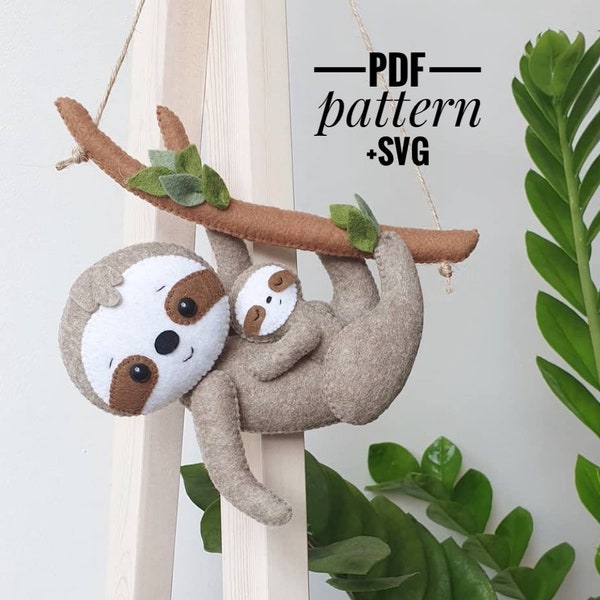 Felt Sloth - Etsy