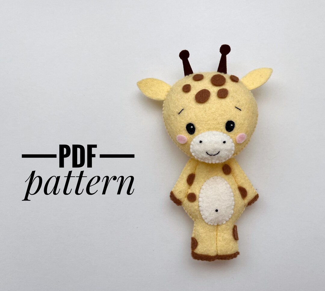 Giraffe Felt Pattern / Safari Animal Pattern - Etsy