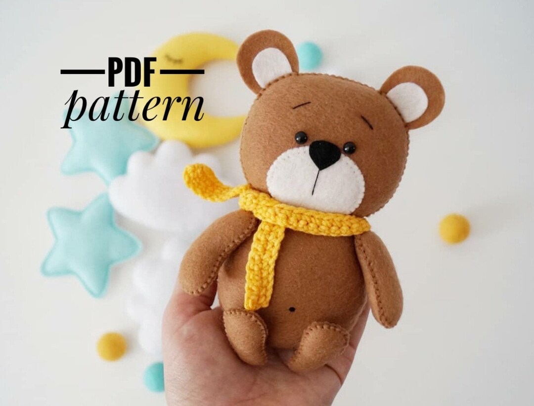 Bear Felt Pattern/ Forest Animals PDF Pattern/ Bear Pdf Pattern - Etsy