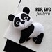 Panda Felt Pattern/ Panda SVG Pdf Pattern - Etsy