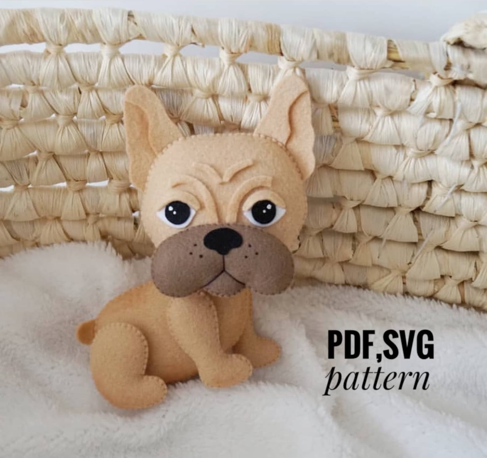 Dog Felt Pattern/ French Bulldog PDF Pattern/ Dog SVG Pattern - Etsy