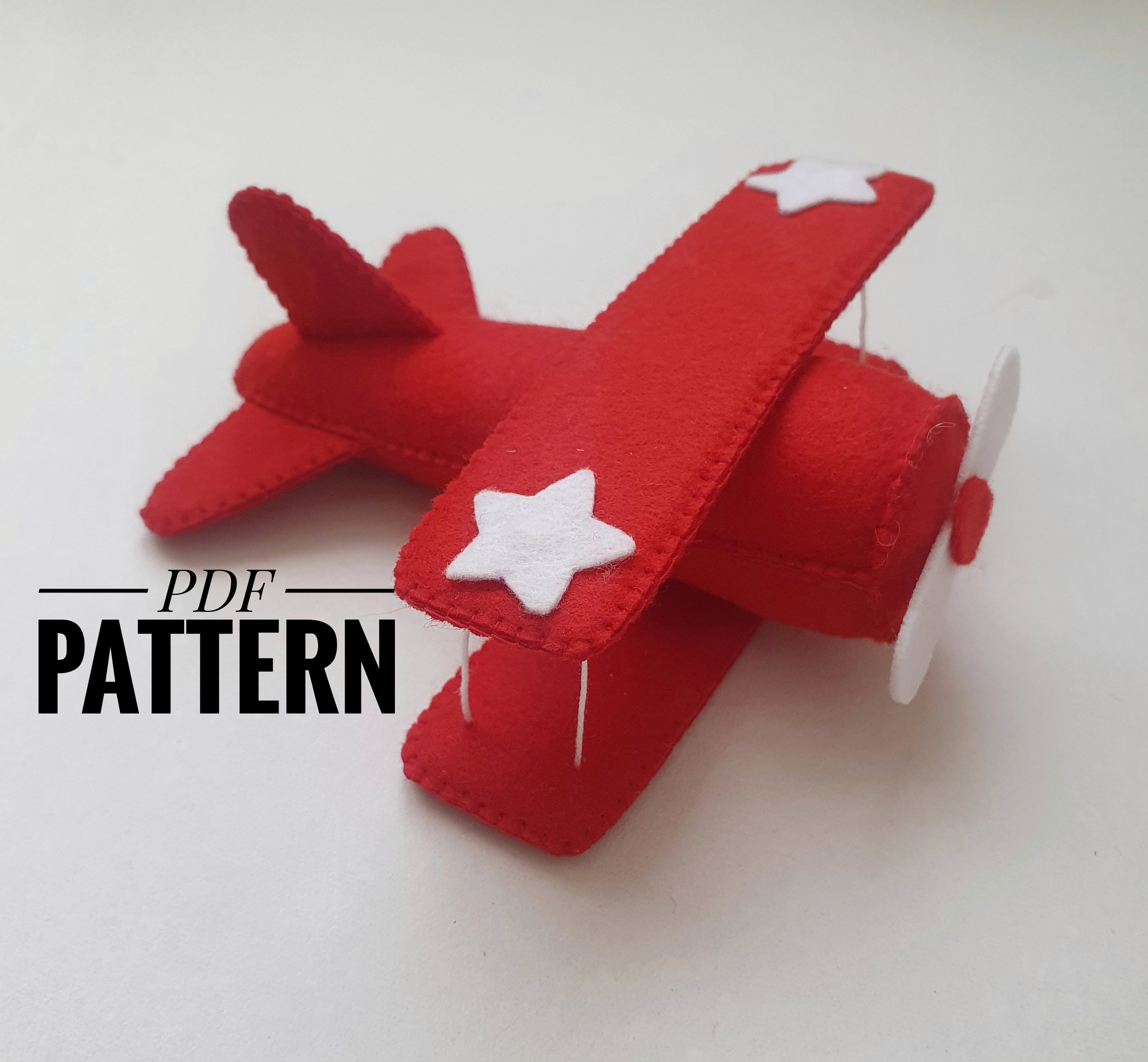 Patrón de fieltro Avión El Principito/ Patrón PDF Avión Rojo - Etsy España