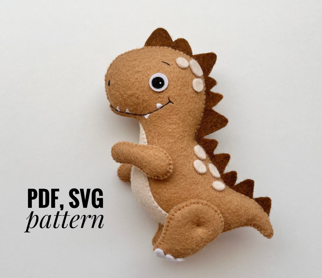 Dinosaur Felt Pattern/ Dinosaur Pdf SVG Pattern - Etsy