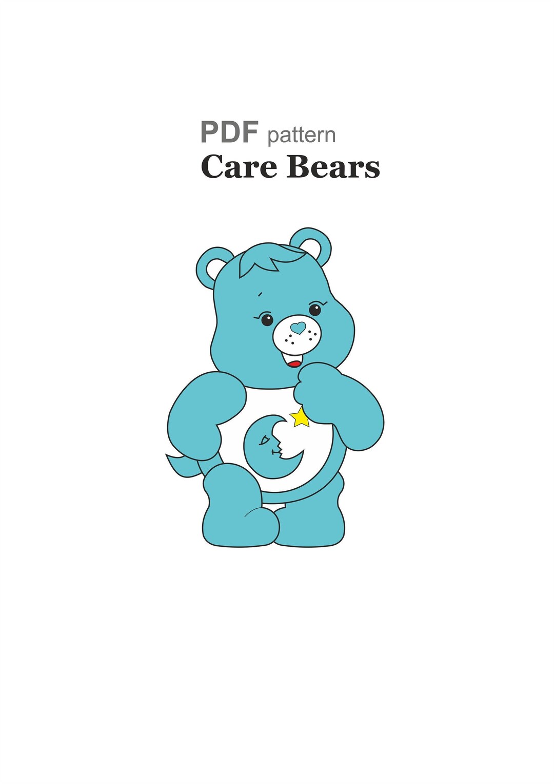 Caring Bears Pattern in PDF, Felt Pattern - Etsy UK