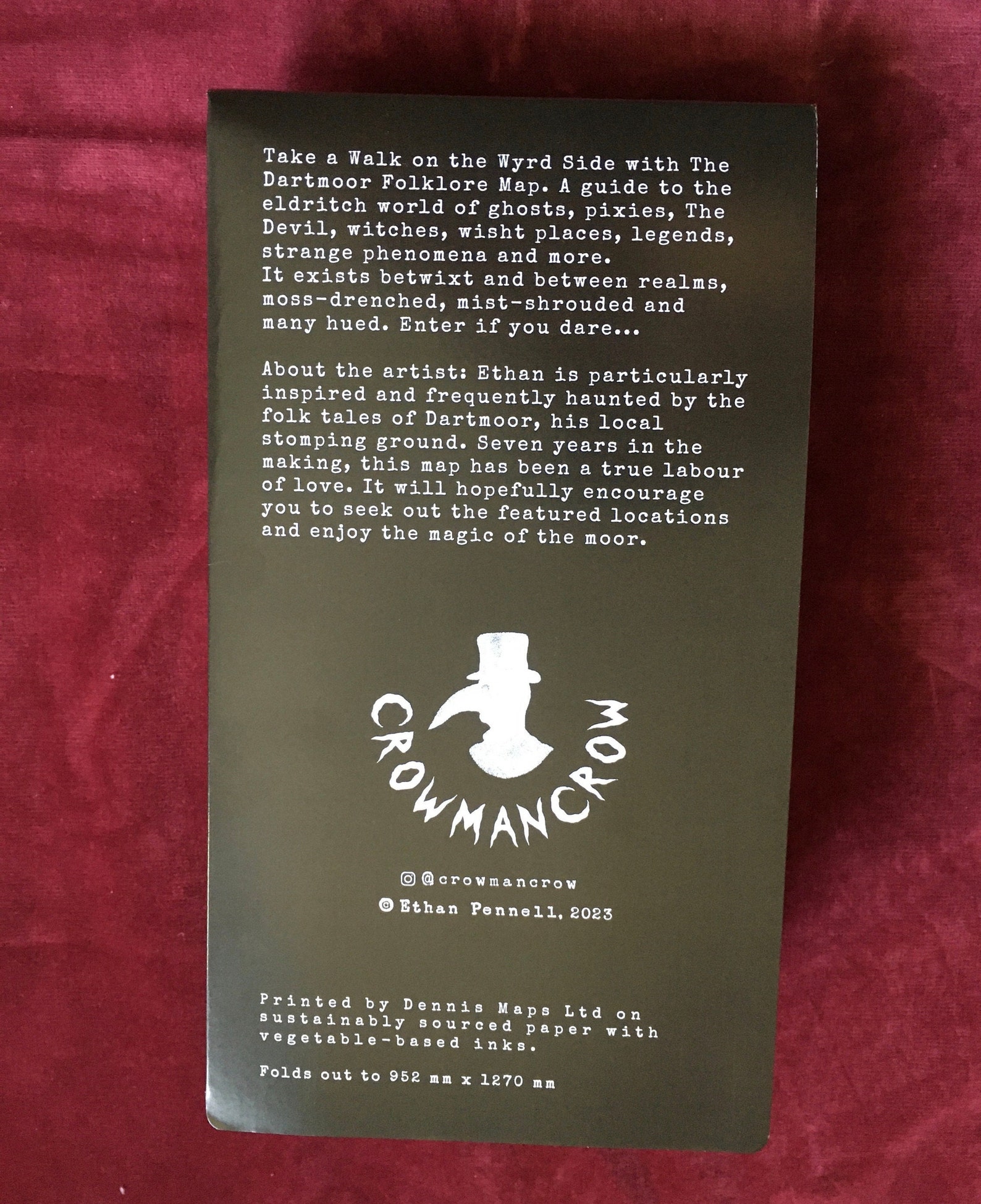 The Dartmoor Folklore Map - Etsy UK