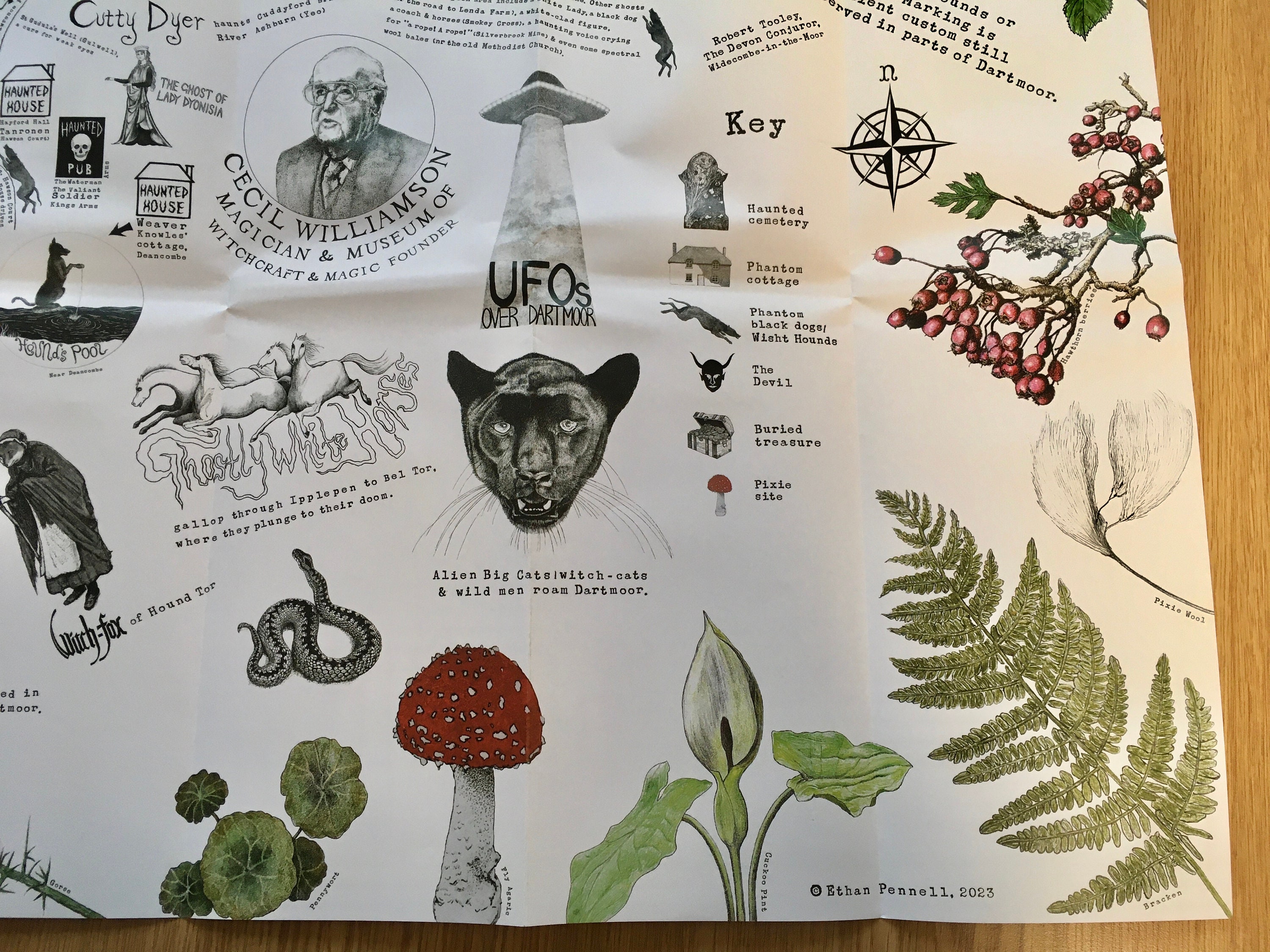 The Dartmoor Folklore Map - Etsy UK