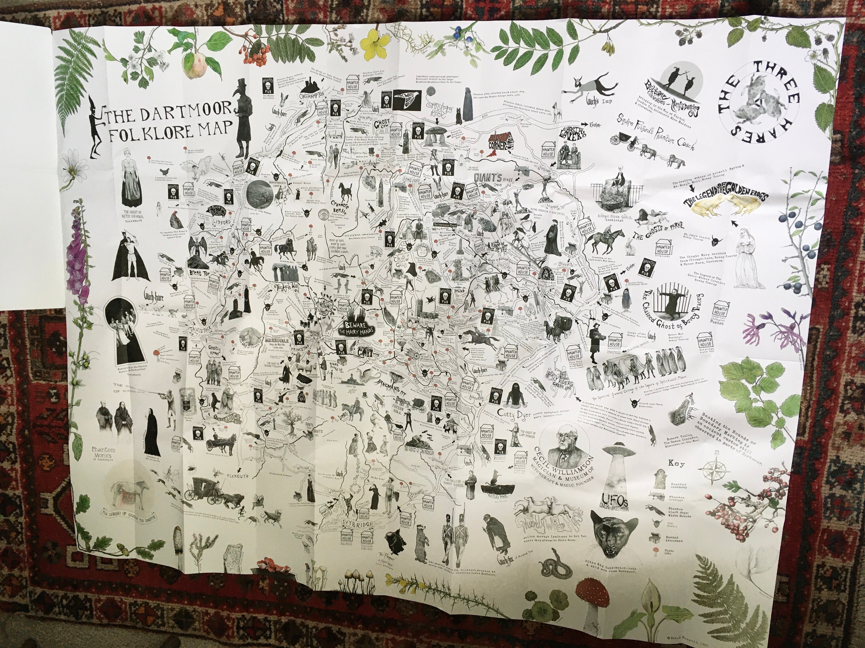 The Dartmoor Folklore Map - Etsy UK