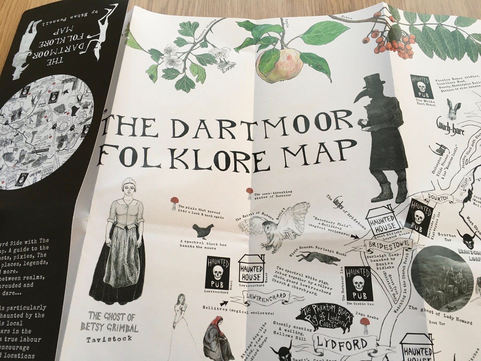 The Dartmoor Folklore Map - Etsy UK