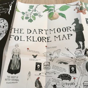 The Dartmoor Folklore Map - Etsy UK