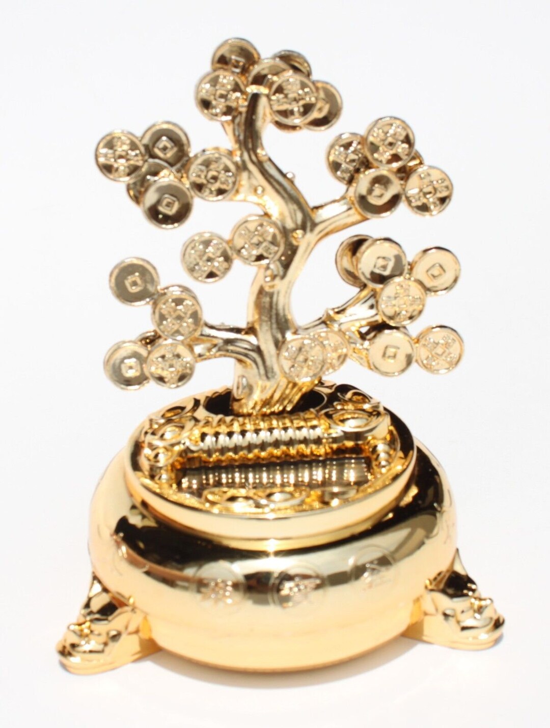 Dancing Solar Gold Money Tree Feng Shui Desk Display - Etsy