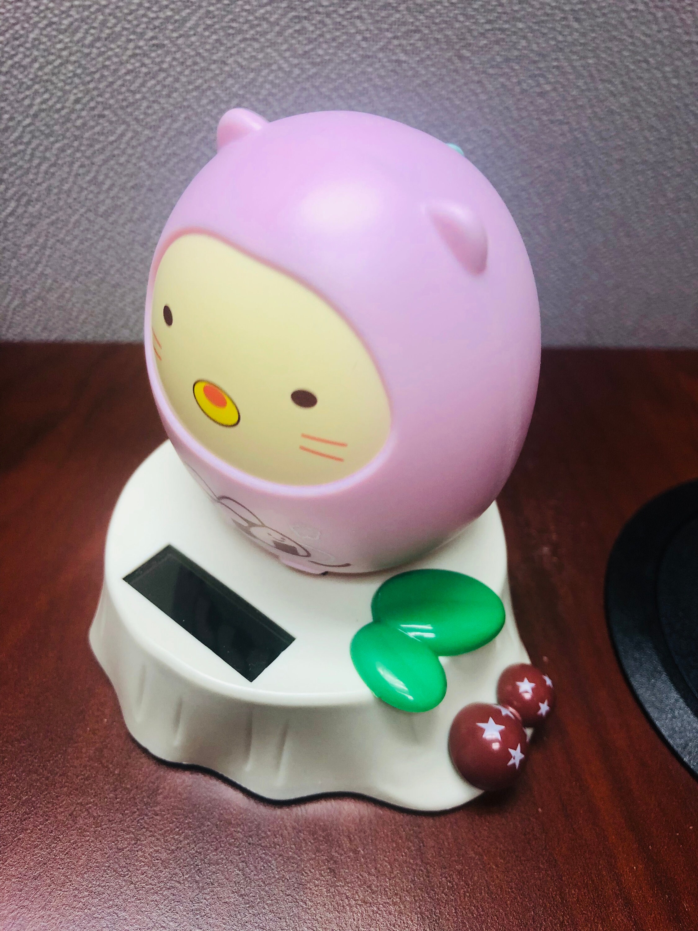 Solar Power Desk Toys Pink Sumikko Neko Cat in Dinosaur Costume ...
