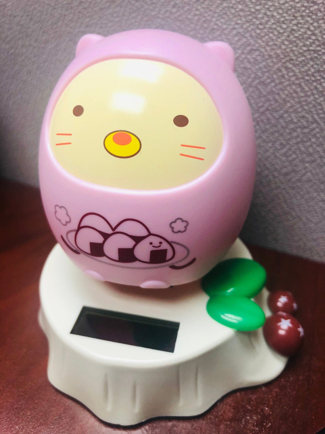 Solar Power Desk Toys Pink Sumikko Neko Cat in Dinosaur Costume ...