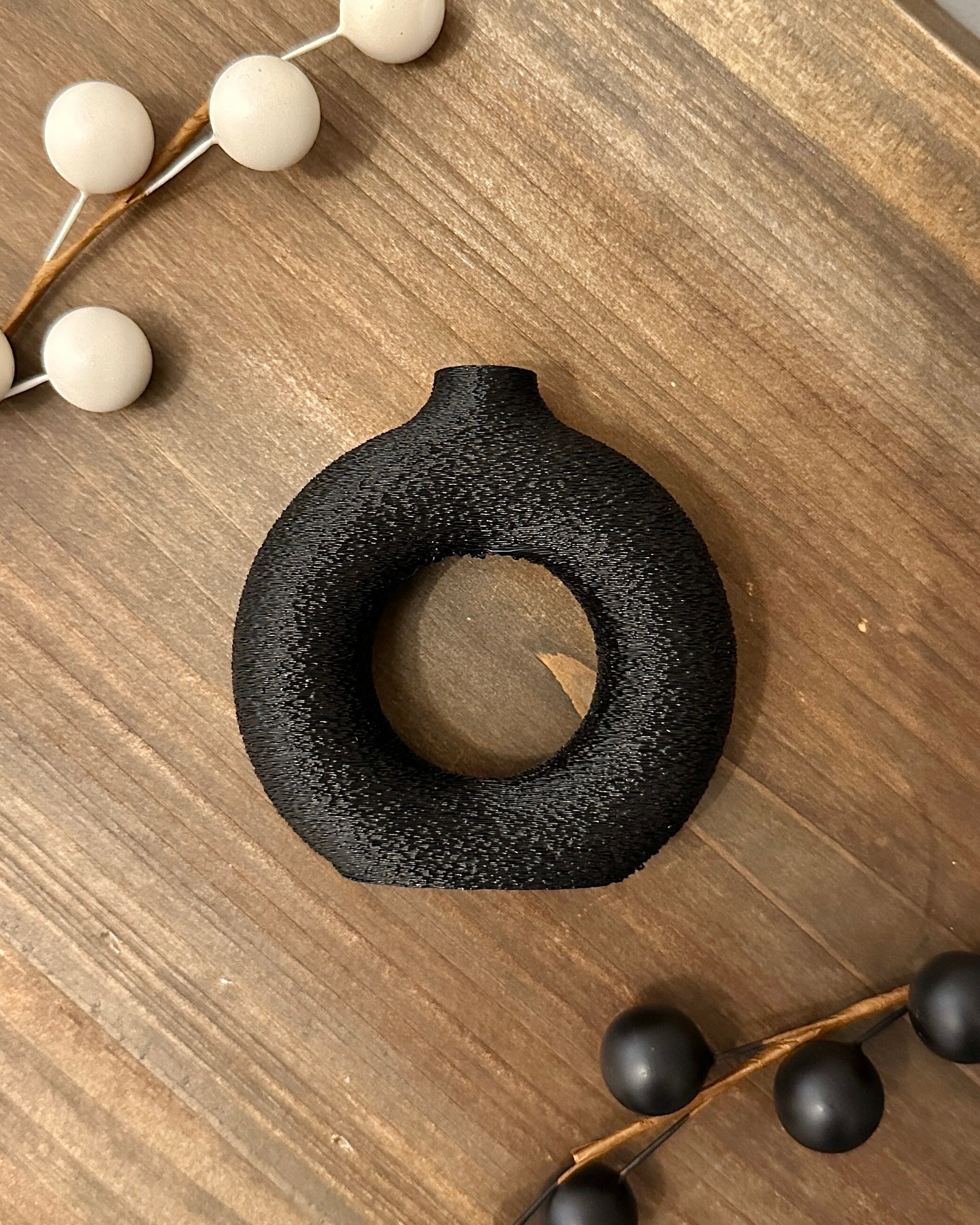 Mini Donut Vase, 3 Modern 3D Printed Textured Vase - Etsy