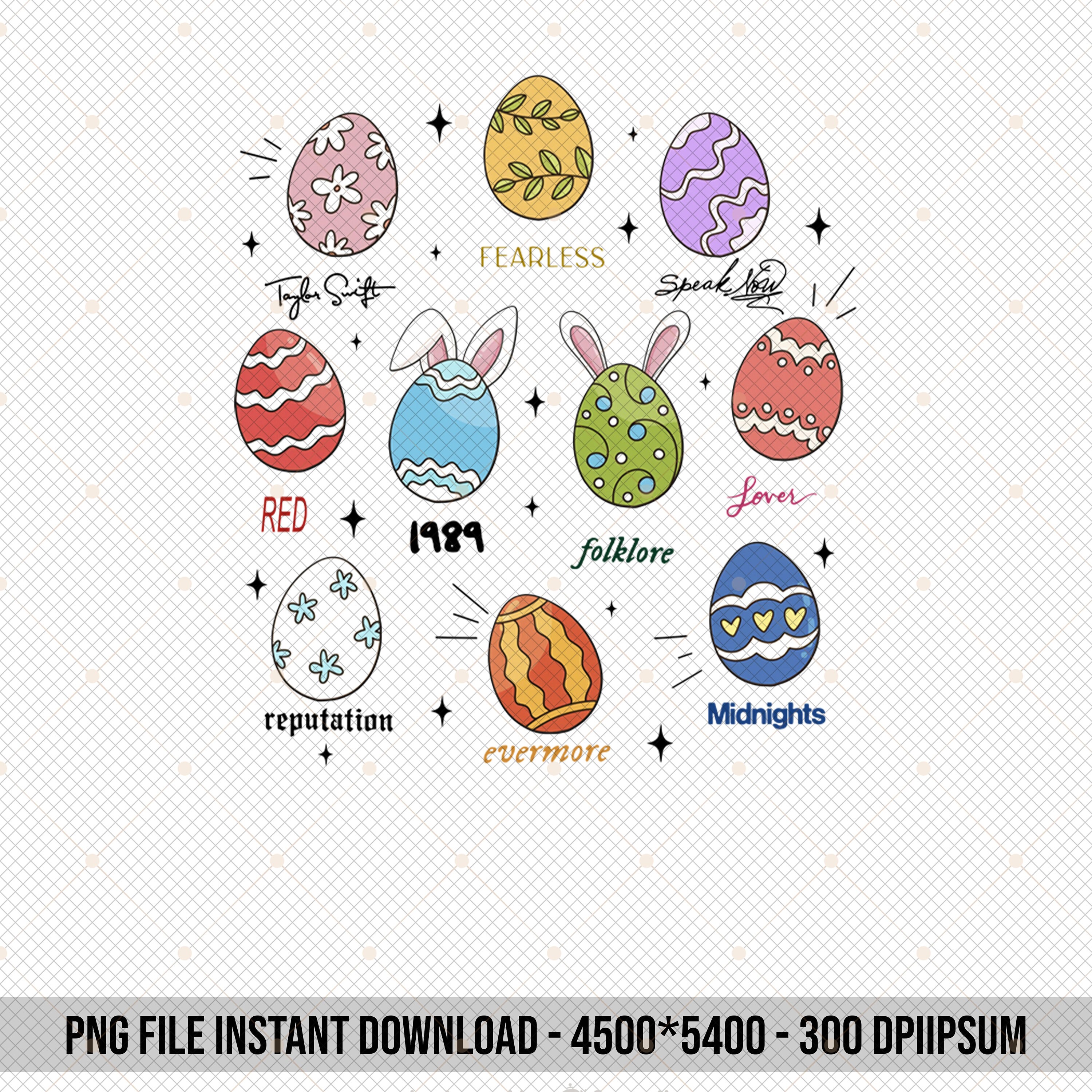 Taylor Eras Tour Png Swiftie Easter Png Easter Bunny Retro Peeps Png ...
