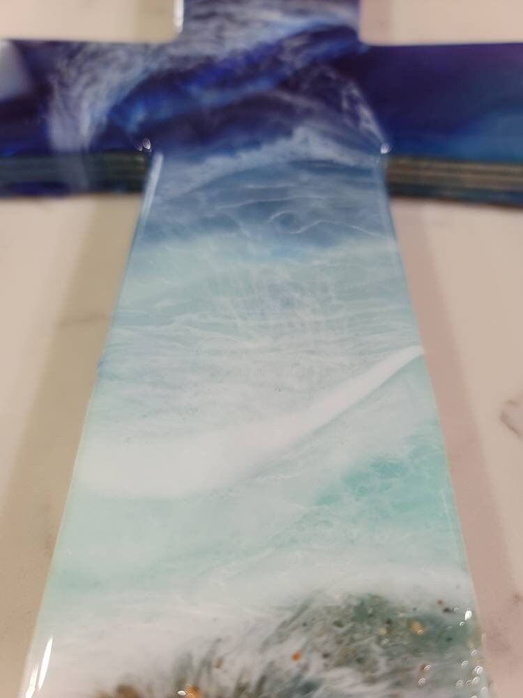 Ocean Cross / Resin Cross / Ocean Waves - Etsy