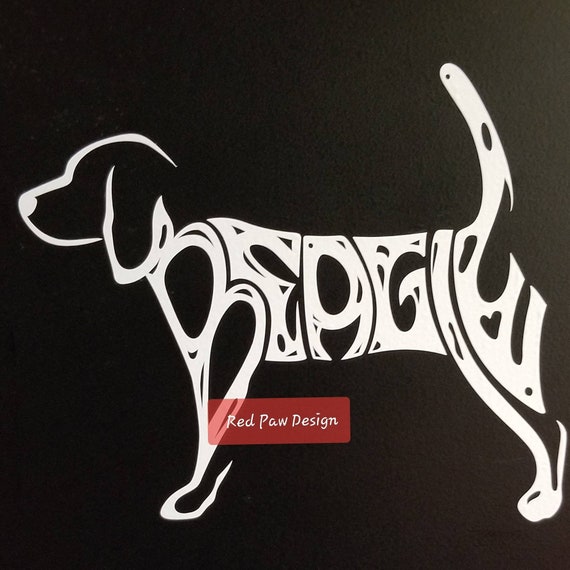 Beagle Decal Beagle Sticker Dog Sticker Car Decal Vinyl | Etsy