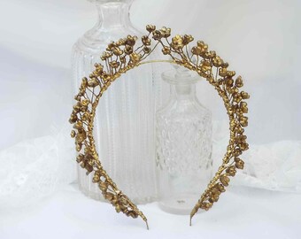 Gold Flower Crown - Etsy