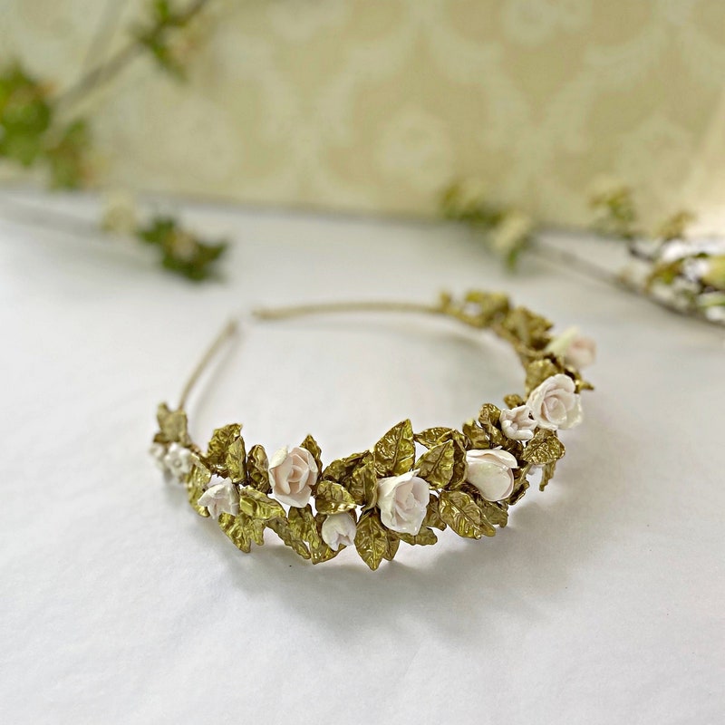 Gold Flower Crown - Etsy
