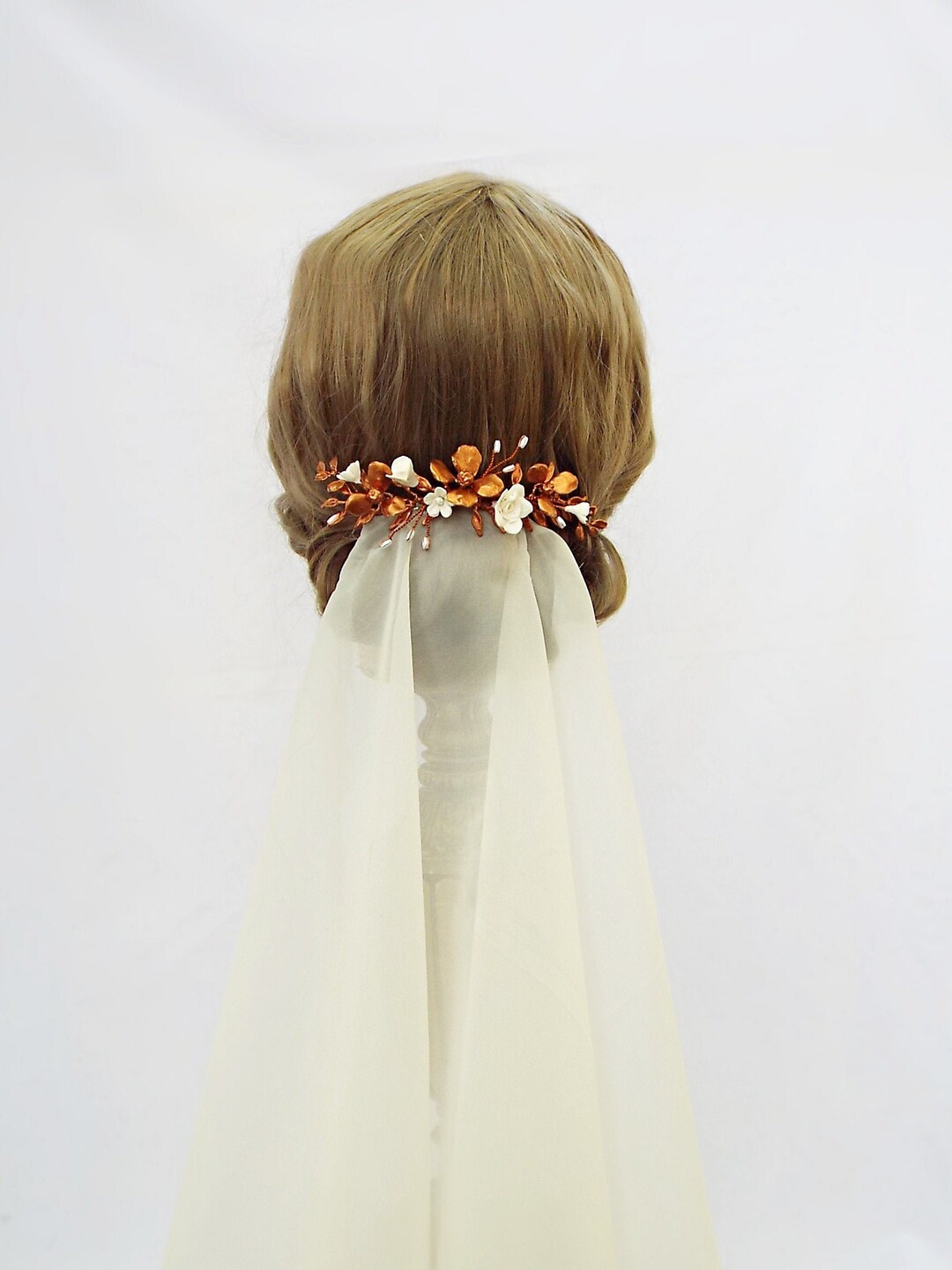 Copper Hair Vine Accessory Copper Bridal Hairpiece Boho - Etsy