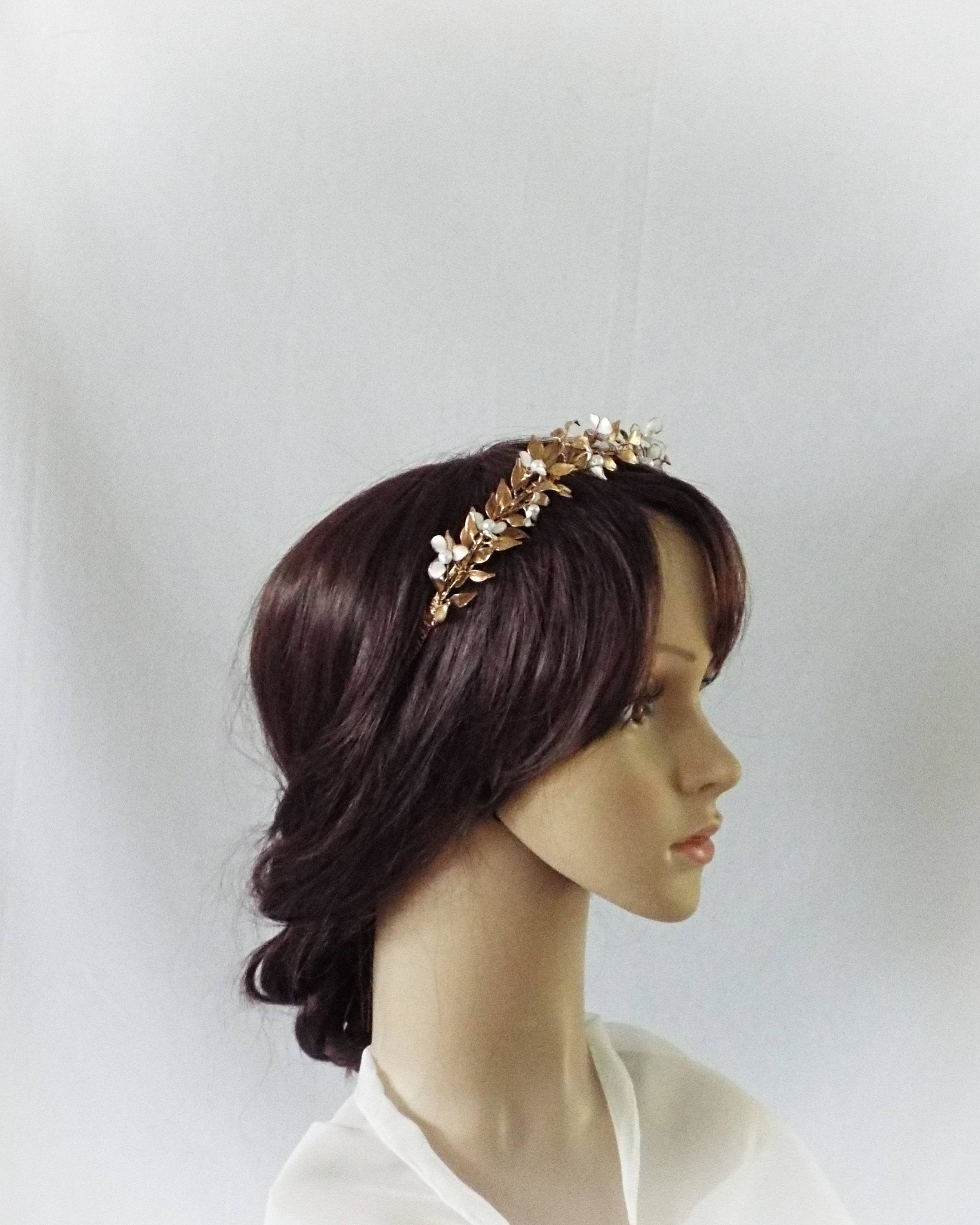 Bronze Leaf Tiara Bridal Crown Myrtle Leaf Crown Bronze | Etsy