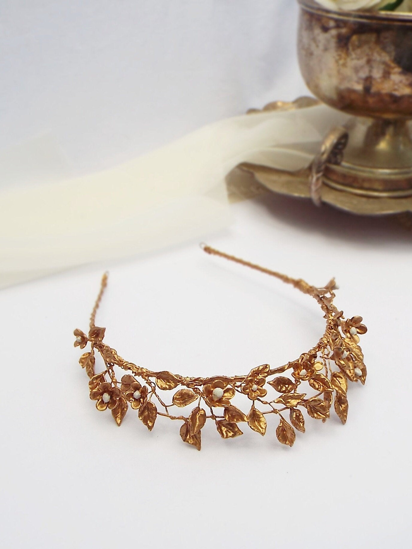 Bronze leaf bridal Crown Bronze tiara Bronze bridal tiara | Etsy