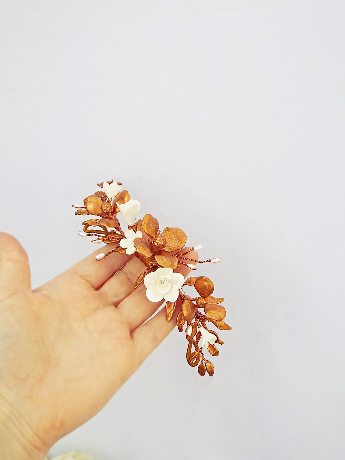 Copper Hair Vine Accessory Copper Bridal Hairpiece Boho - Etsy