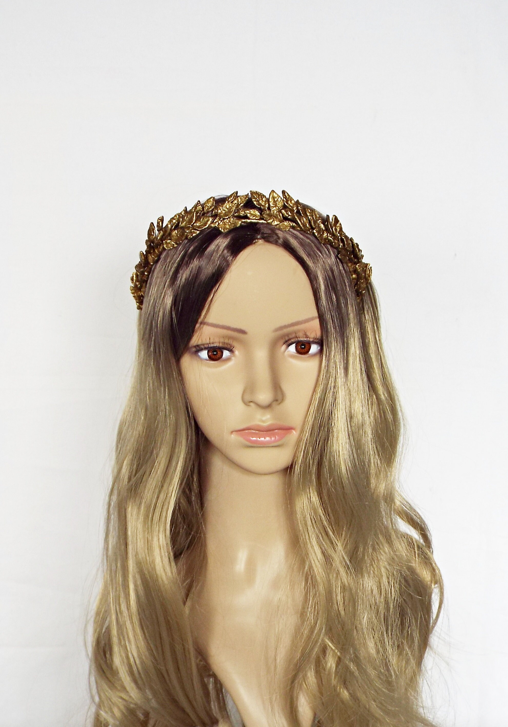 Gold Leaf Greek Style Crown Grecian Headpiece Bridal | Etsy