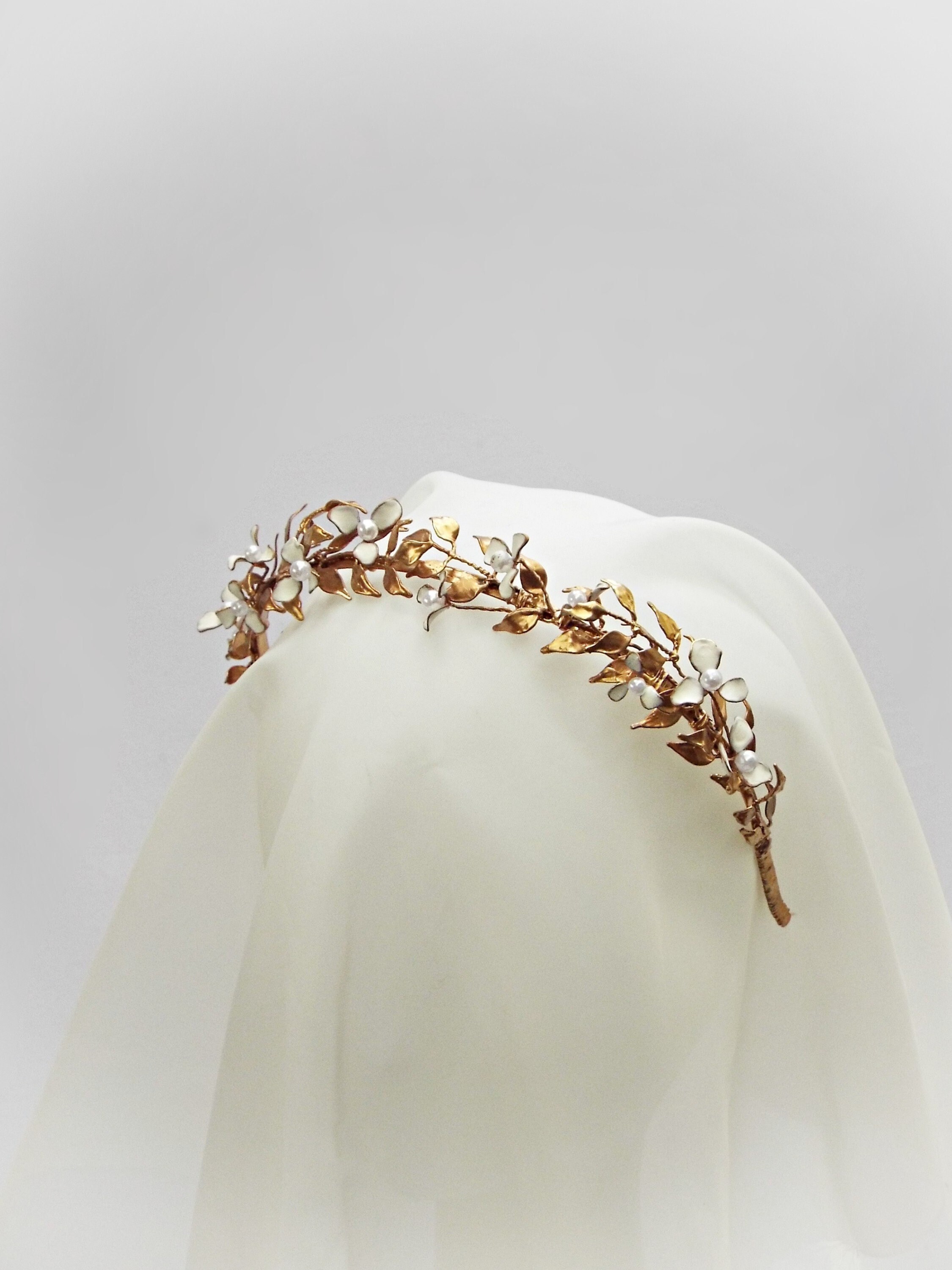 Bronze Leaf Tiara Bridal Crown Myrtle Leaf Crown Bronze | Etsy