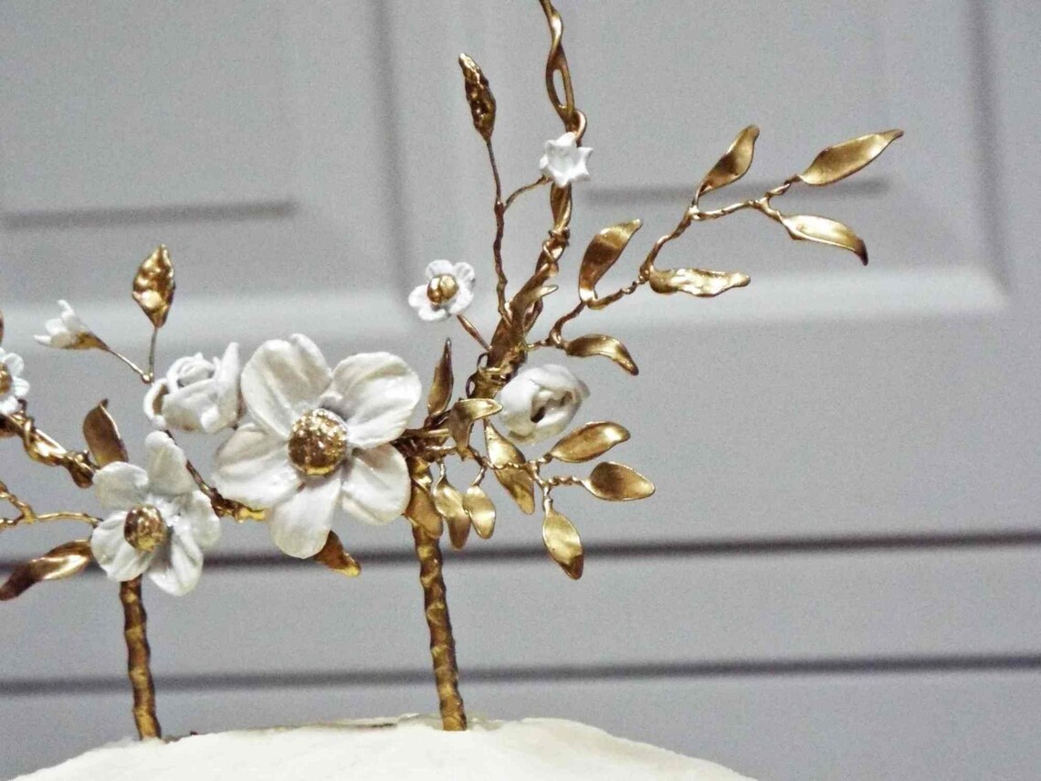 Gold Cake Topper Hoop Wire Cake Topper Gold Cake - Etsy