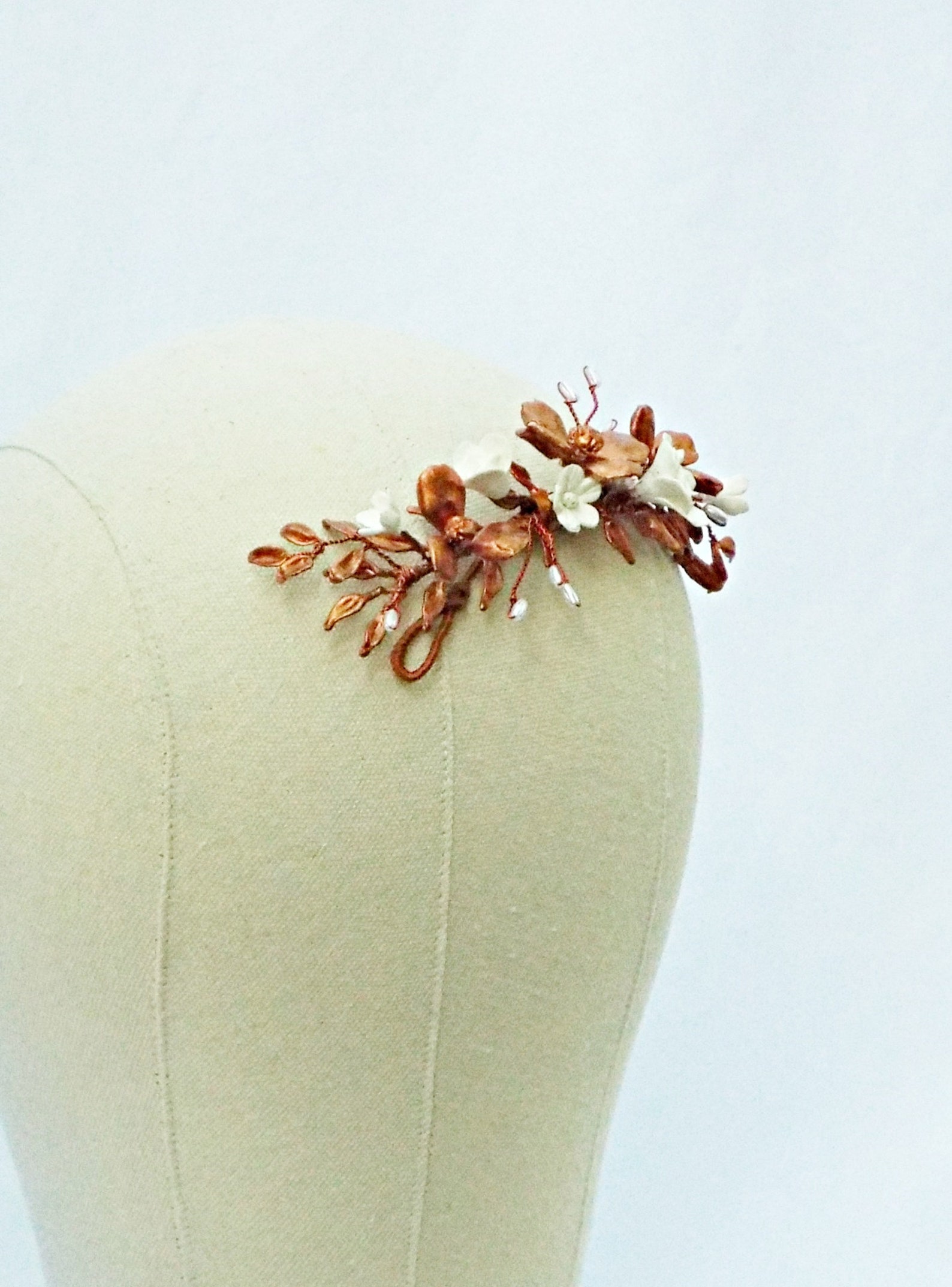 Copper Hair Vine Accessory Copper Bridal Hairpiece Boho - Etsy