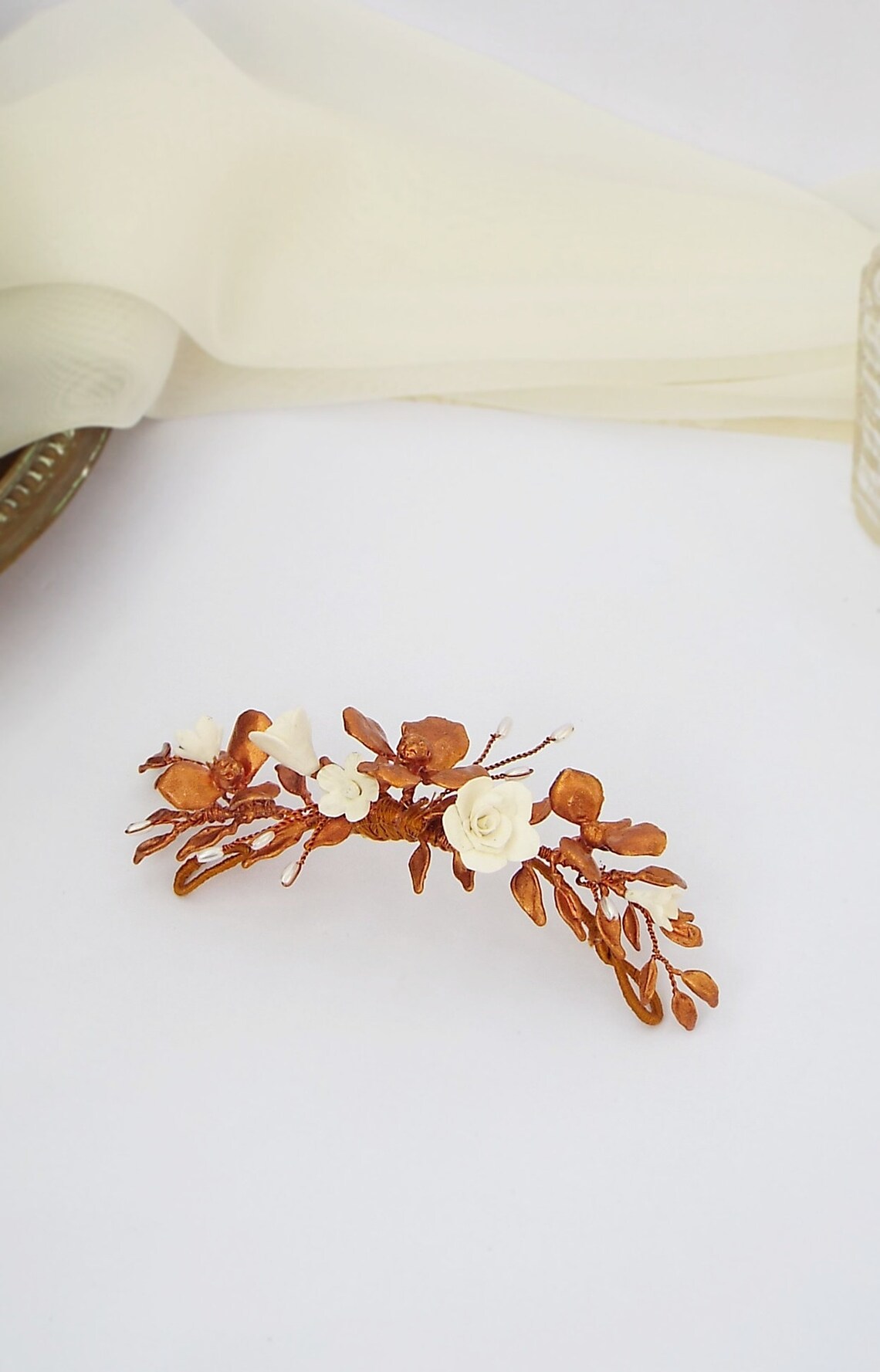 Copper Hair Vine Accessory Copper Bridal Hairpiece Boho - Etsy