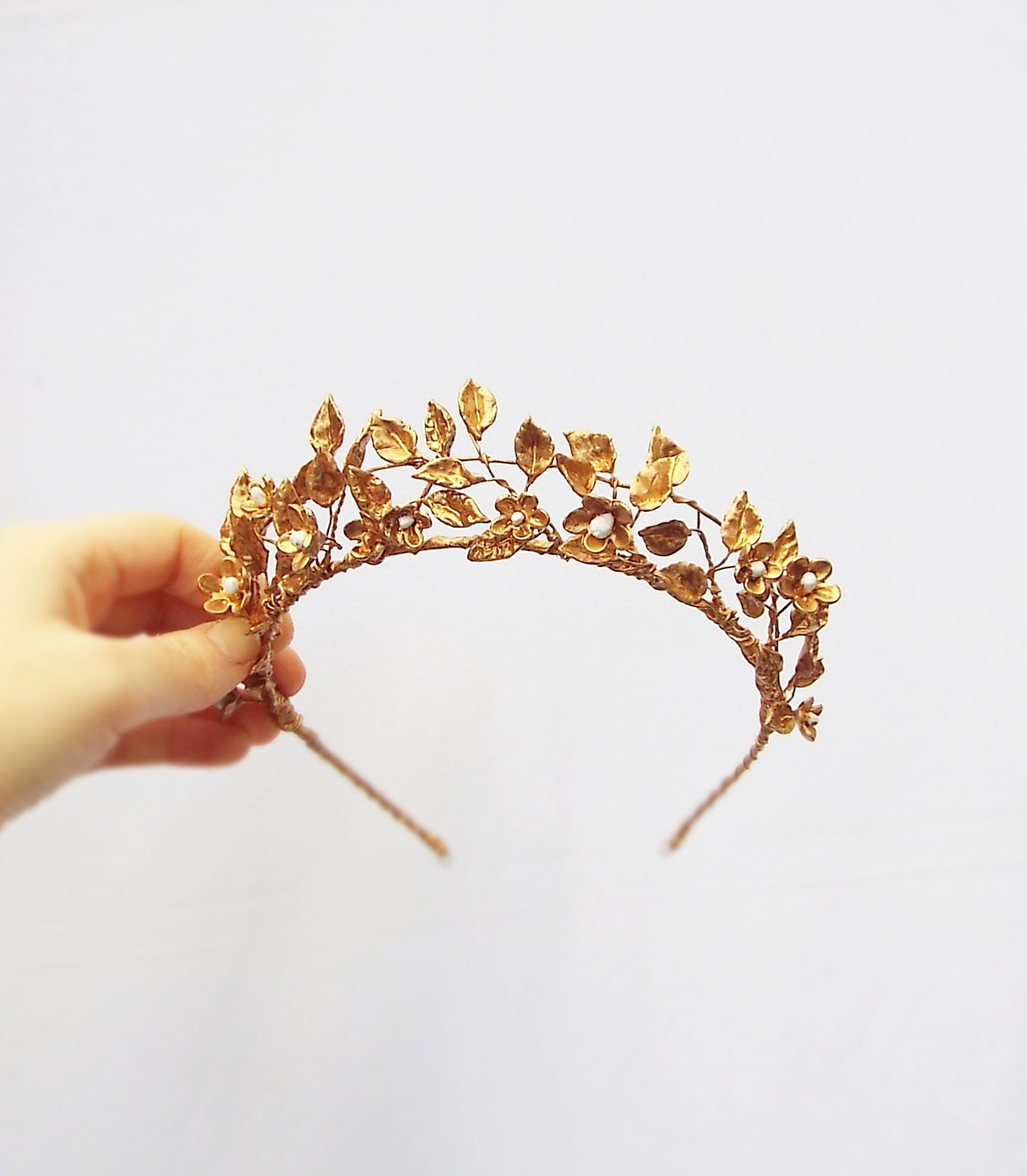 Bronze leaf bridal Crown Bronze tiara Bronze bridal tiara | Etsy