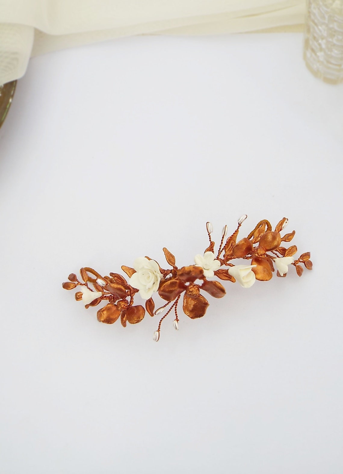 Copper Hair Vine Accessory Copper Bridal Hairpiece Boho - Etsy