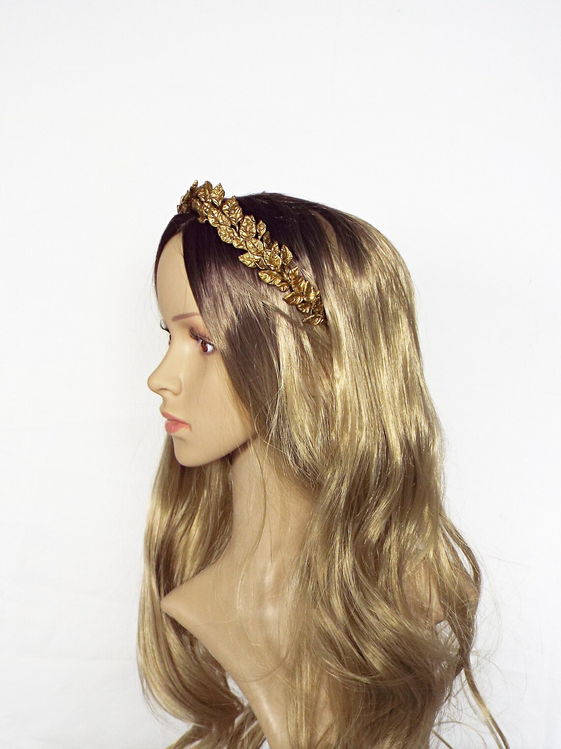 Gold Leaf Greek Style Crown Grecian Headpiece Bridal | Etsy