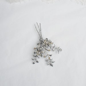 Boutonniere Silver Buttonhole Grooms Pin 390 - Etsy