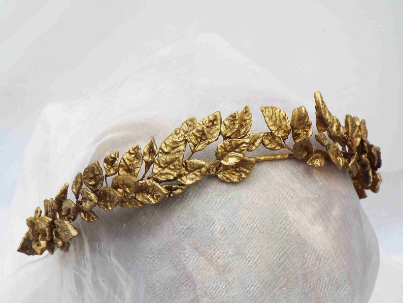 Gold Leaf Greek Style Crown, Grecian Headpiece, Bridal Accessory ...