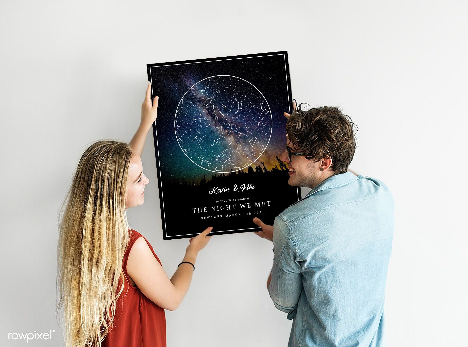 Custom Star Map, DIGITAL FILE ONLY, the Night We Met Star Map ...