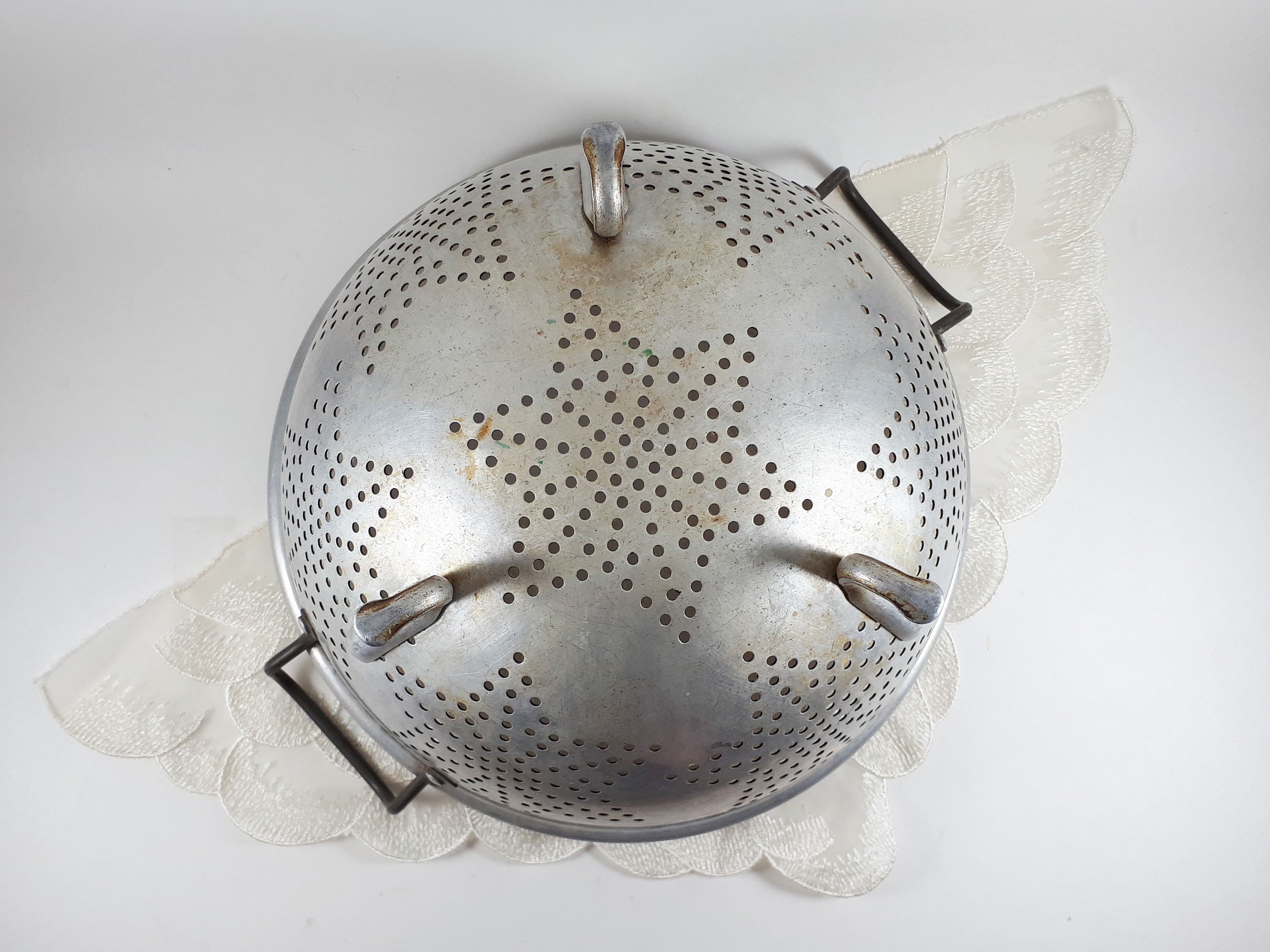 Rustic Aluminum Colander Star Design Vintage Kitchen Strainer Country ...
