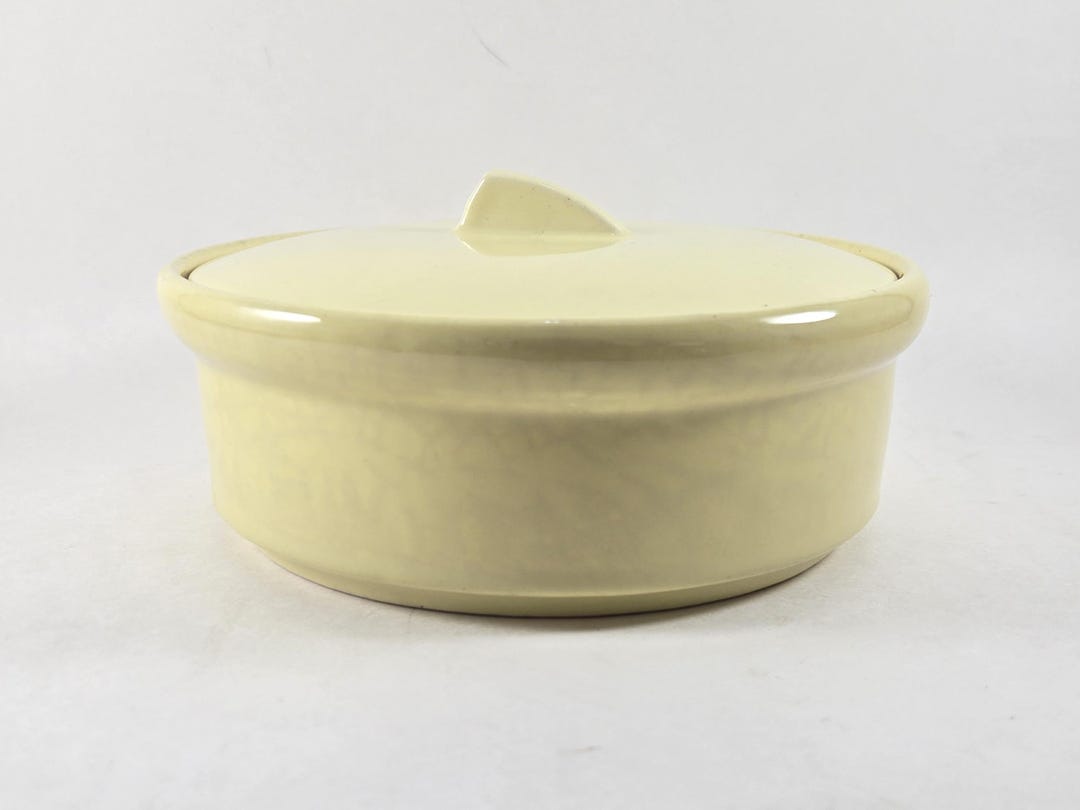 Medalta Casserole Dish With Lid; Vintage Canadian Pottery Dish With Lid ...